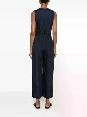 Gant Sleeveless Belted Jumpsuit With Wide Legs