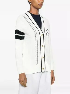 Gant Cable-knit Embroidered Cardigan