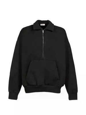 Fear Of God Half-zip Front-pouch Sweater - Black