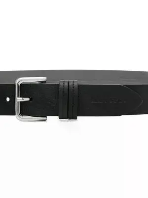 Marc O'polo Grained Leather Belt With Silver-tone Buckle