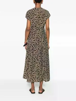 Marc O'polo Cap-sleeve Floral Print Dress