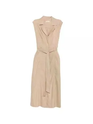 Marc O'polo Beige Sleeveless Belted Dress - Neutrals