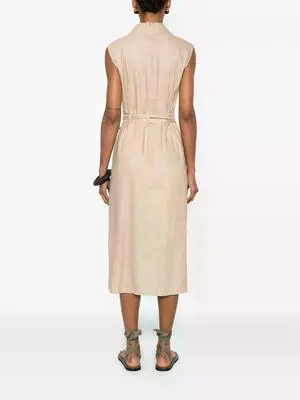 Marc O'polo Beige Sleeveless Belted Dress