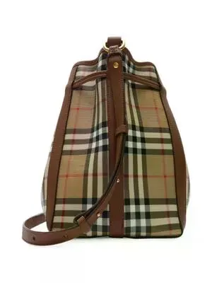 Burberry Mini Bucket Bag In Archive Beige Check