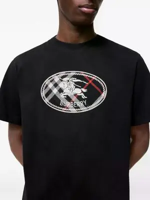 Burberry Check Knight Stamp Cotton T-shirt