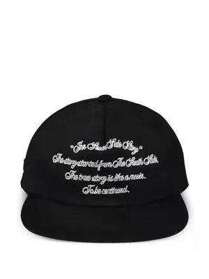 BREATH Logo Embroidered Snapback Cap - Black