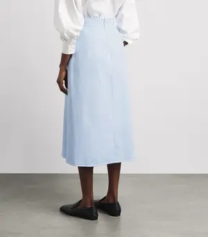 EMILIA WICKSTEAD Wilder Denim Midi Skirt