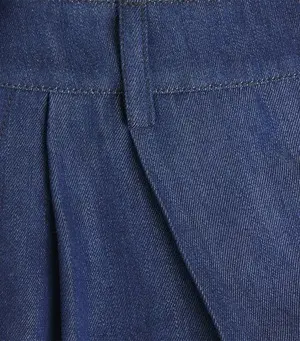 Huishan Zhang Chambray Wide-leg Trousers