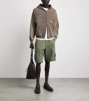 CHERRY LOS ANGELES Distressed Zip-up Hoodie