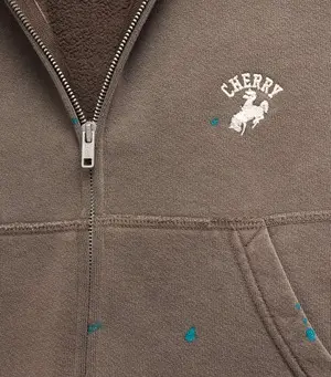 CHERRY LOS ANGELES Distressed Zip-up Hoodie