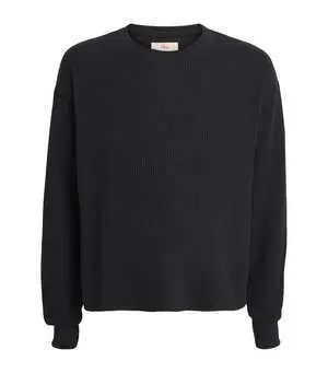 CHERRY LOS ANGELES Cotton-blend Waffle-knit Sweater