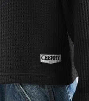 CHERRY LOS ANGELES Cotton-blend Waffle-knit Sweater