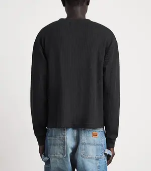CHERRY LOS ANGELES Cotton-blend Waffle-knit Sweater
