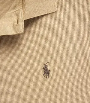 Polo Ralph Lauren Cotton Mesh Slim Fit Polo Shirt With Signature Pony Logo - Brown