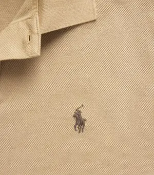 Polo Ralph Lauren Cotton Mesh Slim Fit Polo Shirt With Signature Pony Logo - Brown