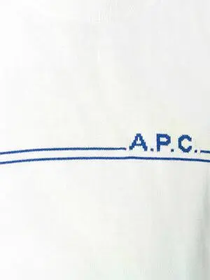 A.p.c. Cashmere & Cotton Blend Logo Print Jumper