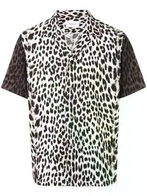 PORTS V Leopard Print Short Sleeve Shirt