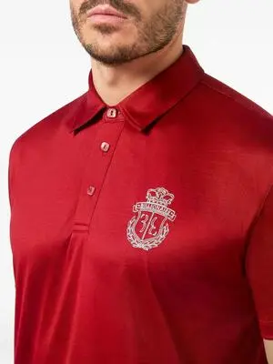 BILLIONAIRE Crest-embroidered Polo Shirt - Red