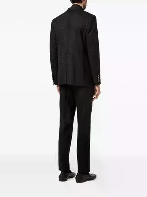 BILLIONAIRE Crocodile-effect Peak-lapel Blazer