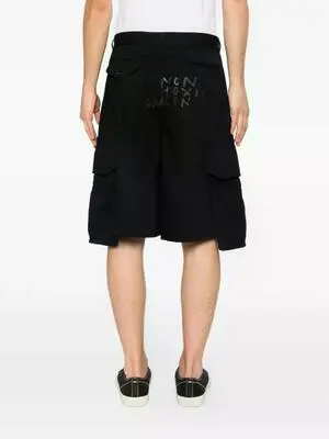 Comme Des Garçons Slogan Print Cargo Shorts