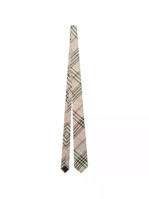 Burberry Silk Twill Check Tie - Neutrals