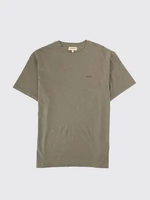 Woolrich Crew-neck Cotton T-shirt With Contrast Logo Print - Olive