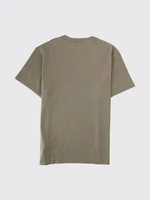 Woolrich Crew-neck Cotton T-shirt With Contrast Logo Print - Olive