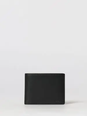 BOSS Smooth Leather Bifold Wallet With Emed Logo And Coin Pocket - Black