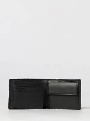 BOSS Smooth Leather Bifold Wallet With Emed Logo And Coin Pocket
