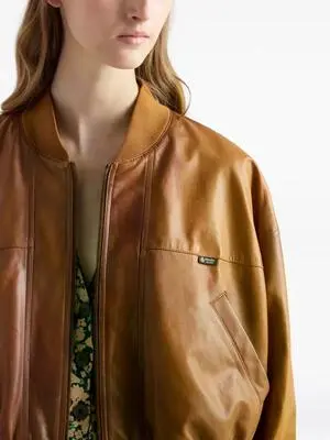 Prada Cropped Nappa Leather Jacket