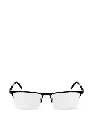 FERRAGAMO Semi-rimless Rectangle-frame Eyeglasses - Black