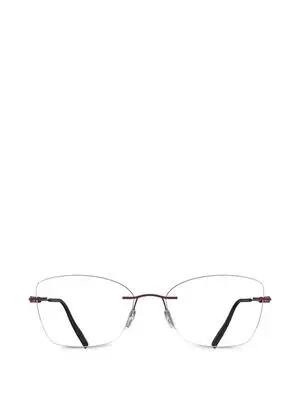SILHOUETTE Rimless Cat-eye Glasses - Red