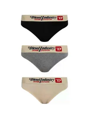 DIESEL® Fig Logo-waistband Cotton Briefs - Neutrals