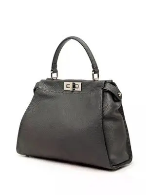Fendi Medium Peekaboo Iconic Satchel - Grey