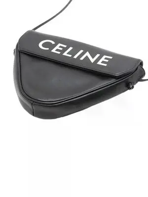 Celine Smooth Calfskin Logo Triangle Crossbody Bag