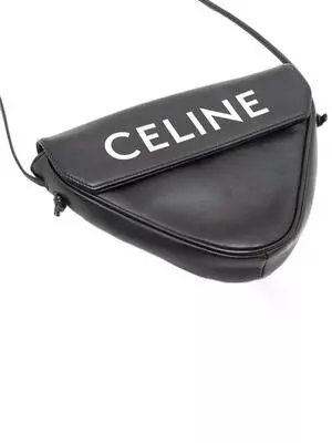 Celine Smooth Calfskin Logo Triangle Crossbody Bag