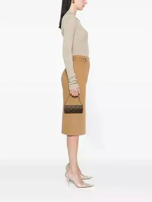 LOUIS VUITTON Monogram Papillon Pochette Handbag - Brown