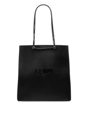 Fendi Medium Leather Shopping Satchel - Black