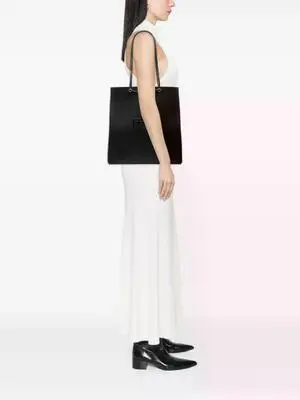 Fendi Medium Leather Shopping Satchel - Black