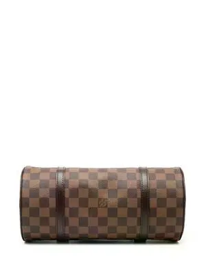 LOUIS VUITTON Damier Ebene Papillon 26 Handbag - Brown