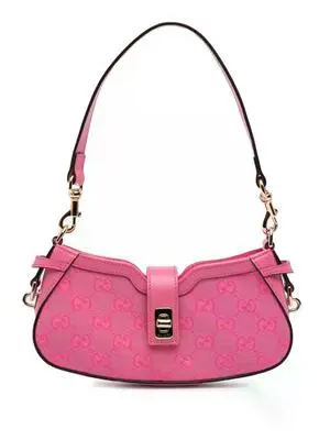 Gucci Mini Gg Canvas Moon Side Shoulder Bag - Pink