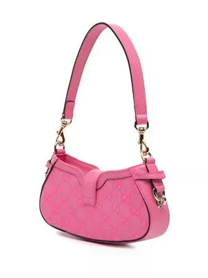 Gucci Mini Gg Canvas Moon Side Shoulder Bag - Pink
