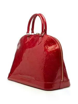 LOUIS VUITTON Monogram Vernis Alma Gm Handbag - Red
