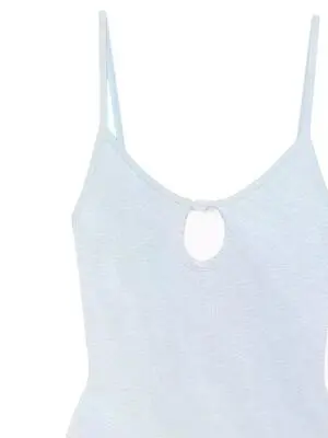 Hunza G Mia Crinkle-effect Cutout Swimsuit - Blue