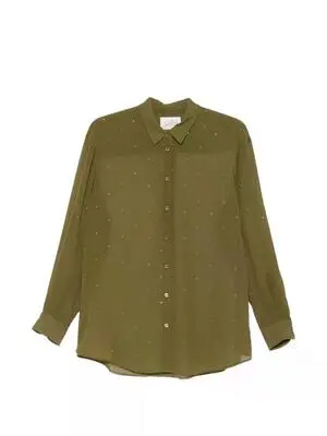 MC2 SAINT BARTH Rhinestone Embellished Semi-sheer Shirt