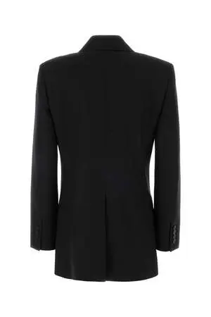 Saint Laurent Double-breasted Wool Blazer - Black