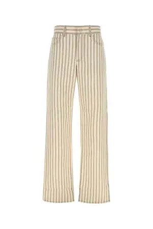 Fendi Embroidered Cotton Pants
