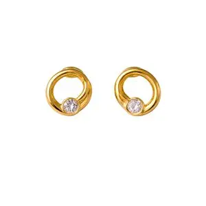 LILY FLO JEWELLERY And Diamond Stud Earrings - Gold