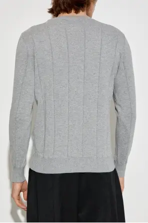 Eleventy Ribbed Crew Neck Sweater - Gray