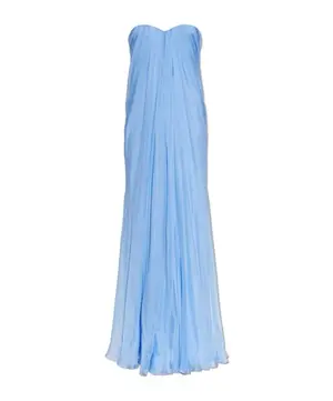 Alexander McQueen Strapless Bustier Evening Gown